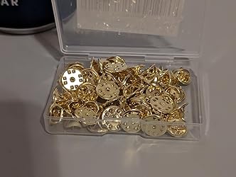 Amazon.com: JIANYI Lapel Pin Backs 50PCS Brass Clutch Badge Insignia ...