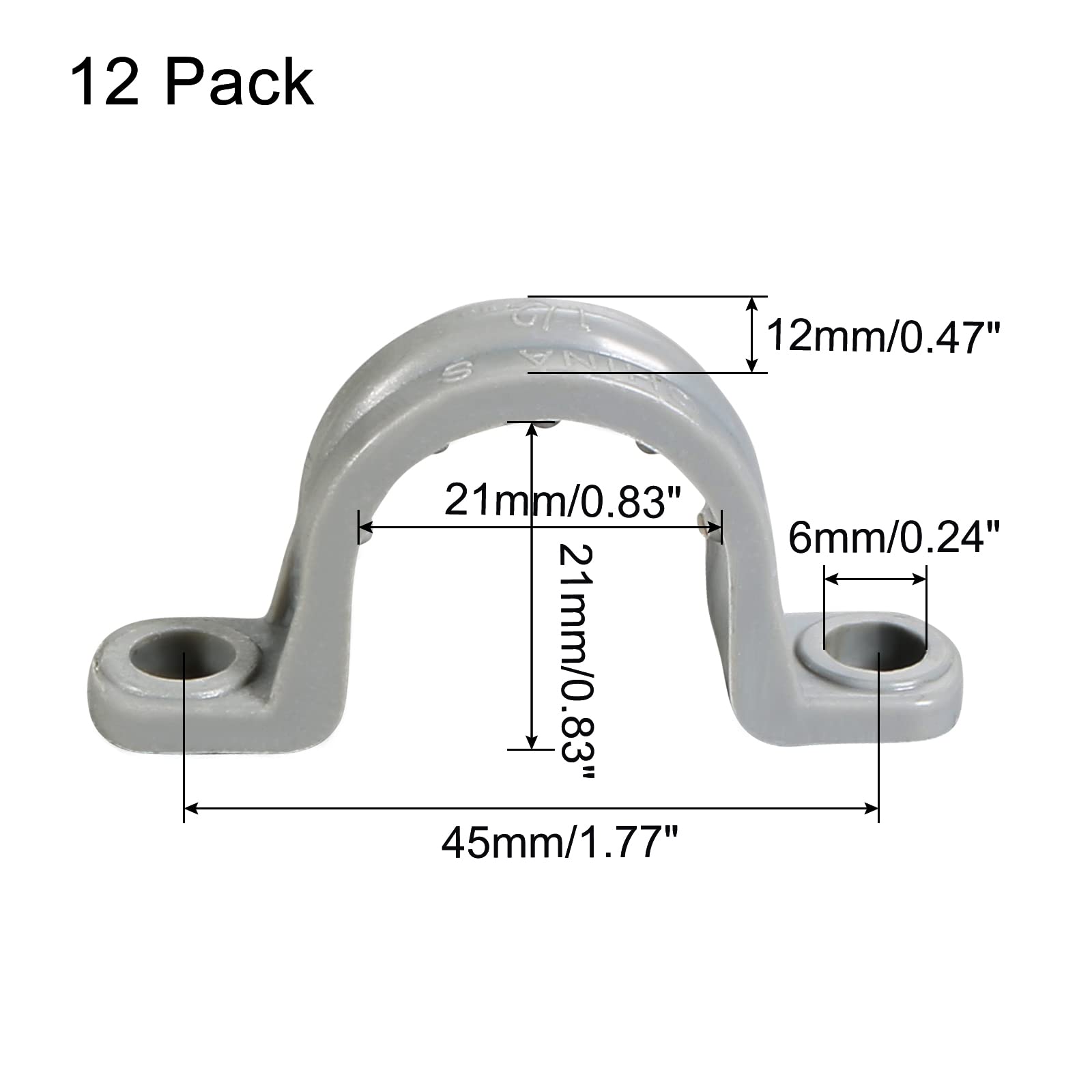 Glow Blue Skateboard Protection 12-Pack 1/2 Inch Plastic Pipe Clamps ...