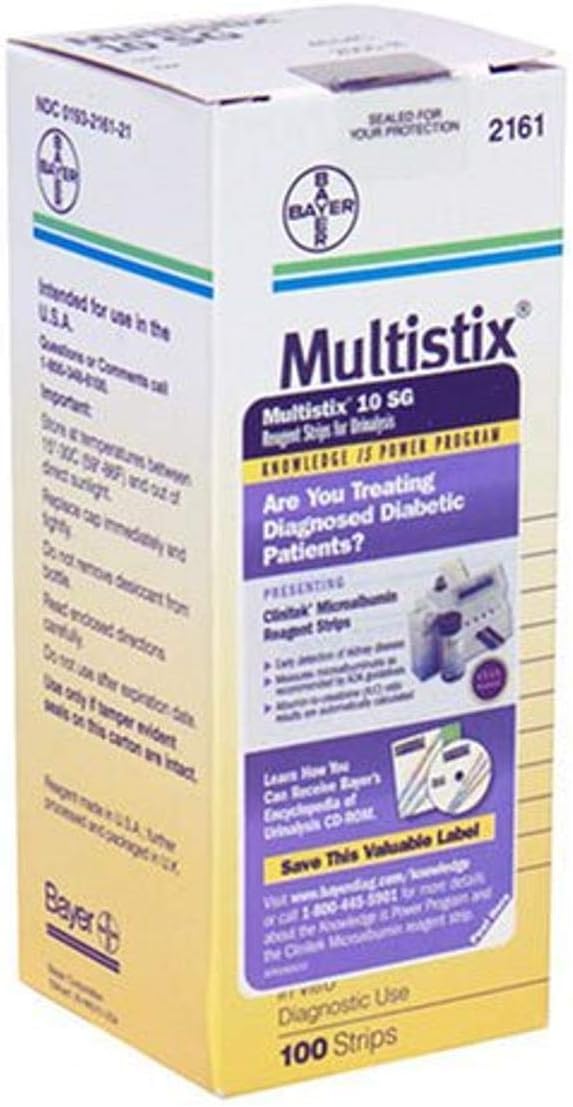 Multistix Multistix 10Sg Reagent Strips, 100 each : Amazon.es: Salud y ...
