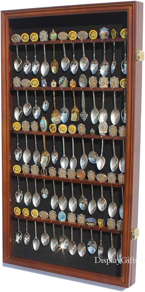 Amazon.com: 60 Souvenir Spoon Tea Spoon Display Case Rack Holder Wall ...
