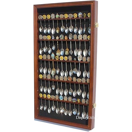 Amazon.com: DECOMIL - 60 Spoon Rack Display Case Holder Wall Cabinet ...