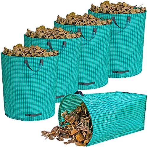 Amazon.com: RAINDEWAY 5 Pack Leaf Bags Set, Durable Yard Waste Bags ...
