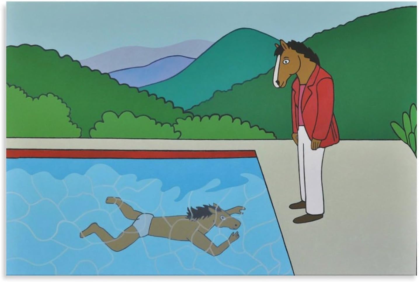 Amazon.com: THRU BoJack Horseman Humor Abstract Poster Room Aesthetic Poster (1) Canvas Poster ...