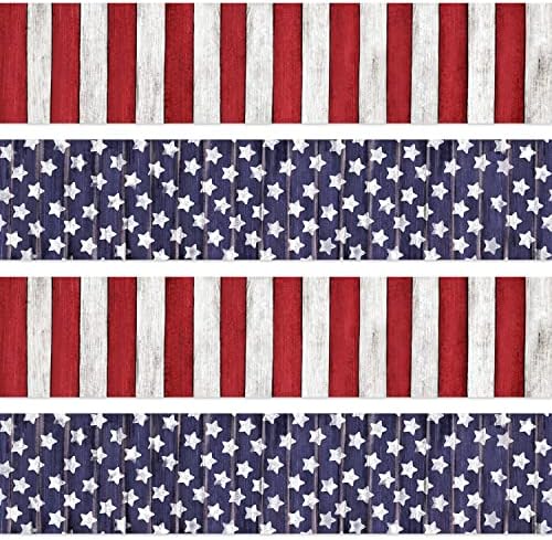 Amazon.com: Whaline 69Ft 4th of July Bulletin Board Border 60Pcs ...