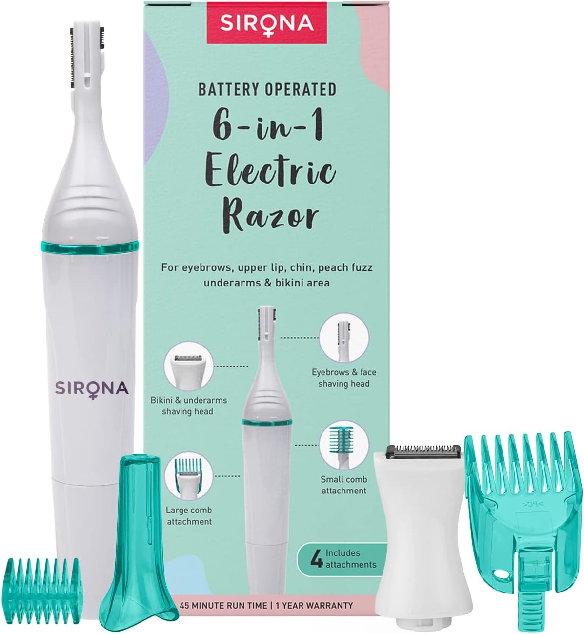 Sirona Battery Powered Multi-Purpose Trimmer for Women, Eyebrow, Facial ...