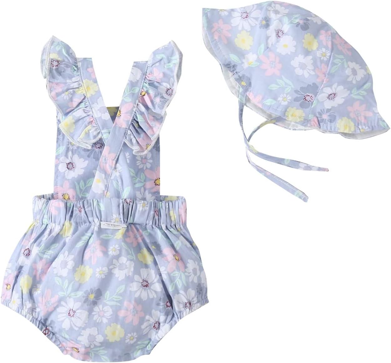 Amazon.com: Newborn Infant Baby Girl Clothes Lace Jumpsuit Ruffles ...