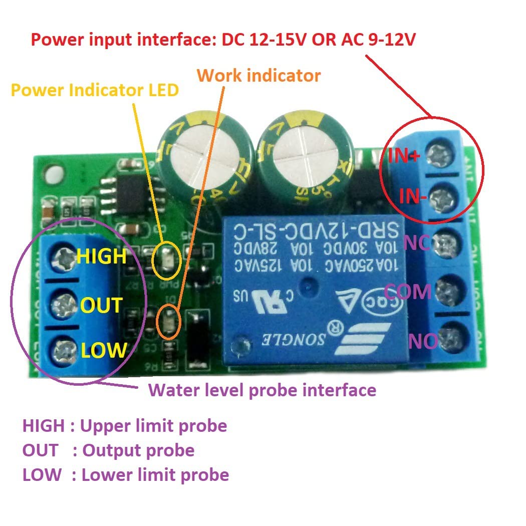 Snapklik.com : Level Controller Module, 12V DC/AC Water Level ...