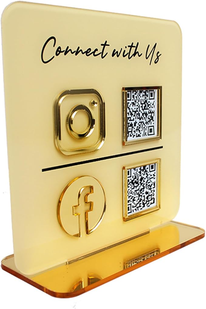 Custom Acrylic QR Code Sign, Personalized Logo, Multi Scan Payment ...