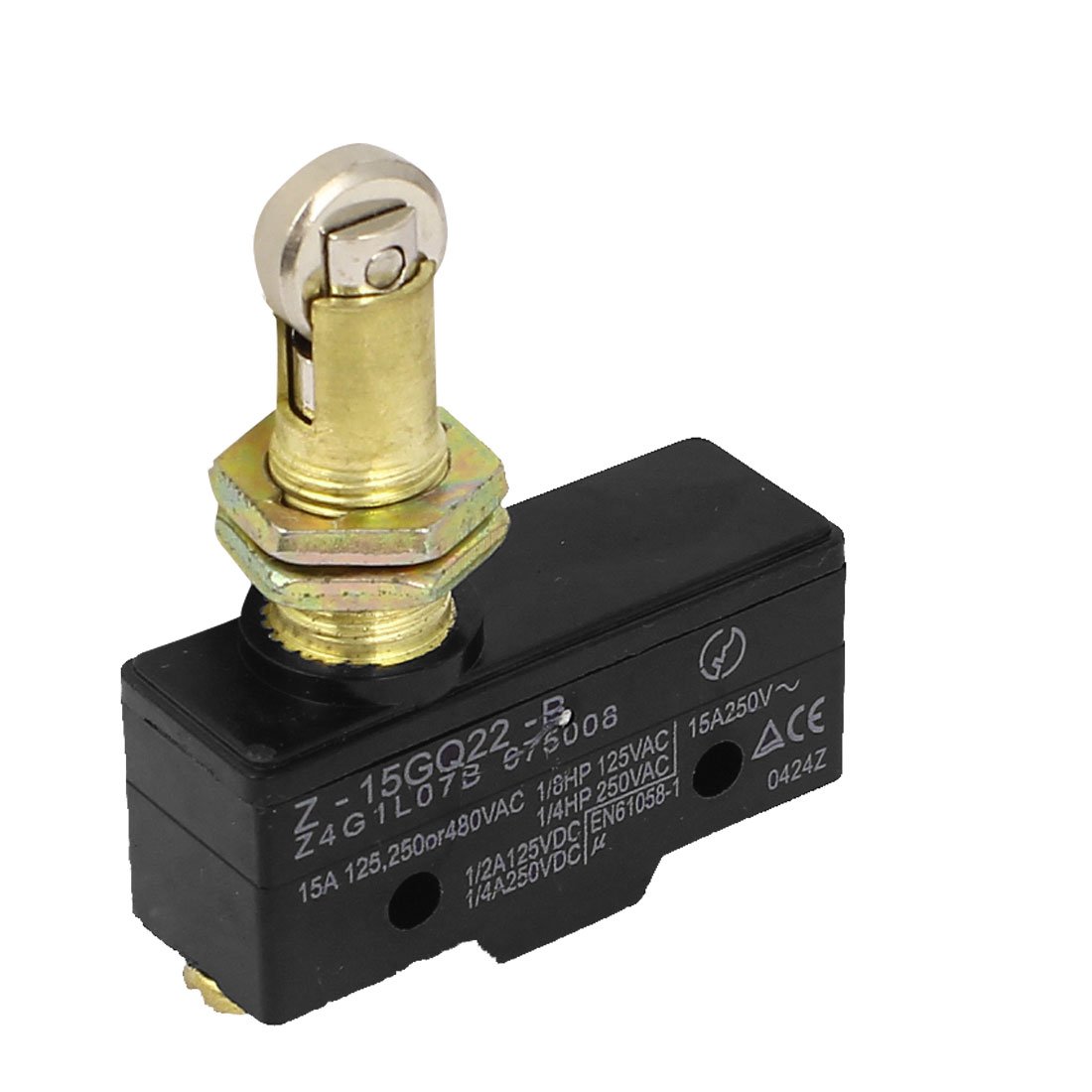 uxcell Z-15GQ22-B SPDT Momentary Parallel Roller Plunger Control Limit Switch for CNC Mill 3D ...