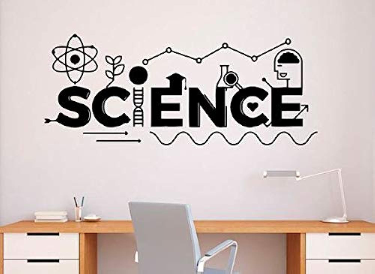 KREEPO Science Wall Sticker for Library, Study Room, Classroom, Bedroom ...