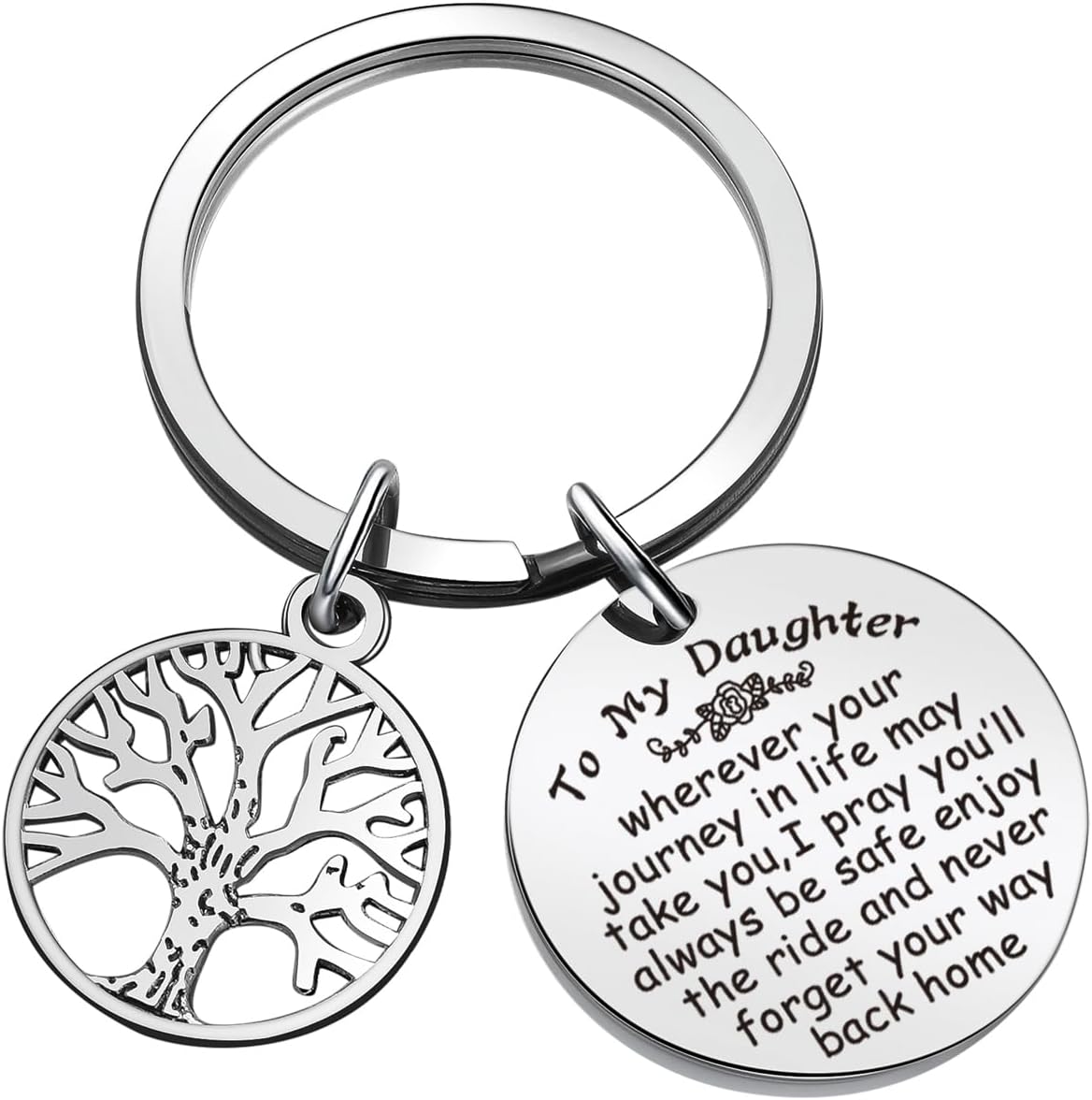 ZQEOU To My Daughter Keychain Stepdaughter Gifts From Stepmom Daughter ...