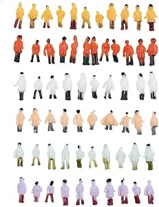 200PCS People Figurines, Trains Architectural Plastic People Model ...