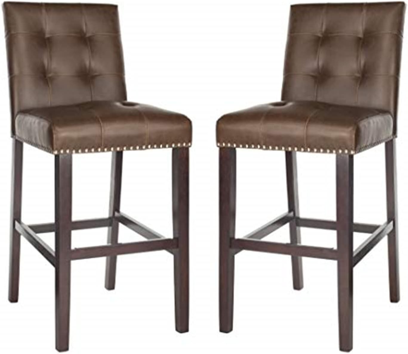 Amazon.com: Safavieh Nikita Bar Stool, Brown/Espresso