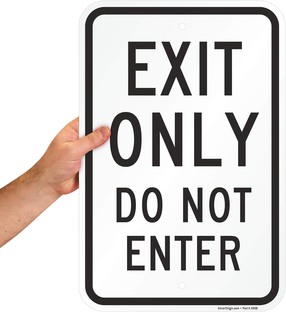 Amazon.com: SmartSign - K-6612-AL-12x18 "Exit Only - Do Not Enter" Sign ...
