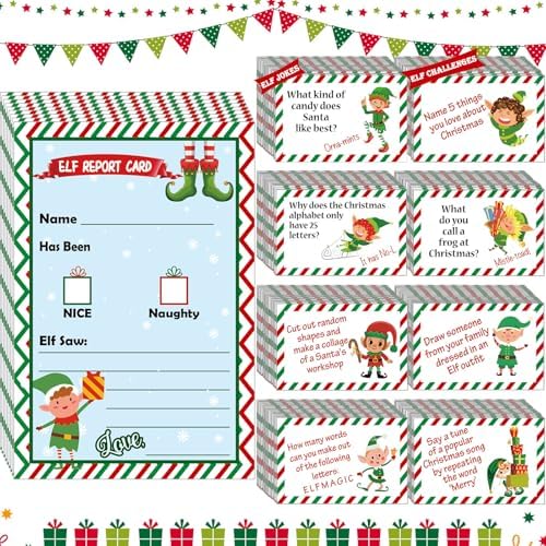 Amazon.com : Motiskyy 75 Pcs Elf Reports Set 25 Elf Notes 25 Elf Report ...
