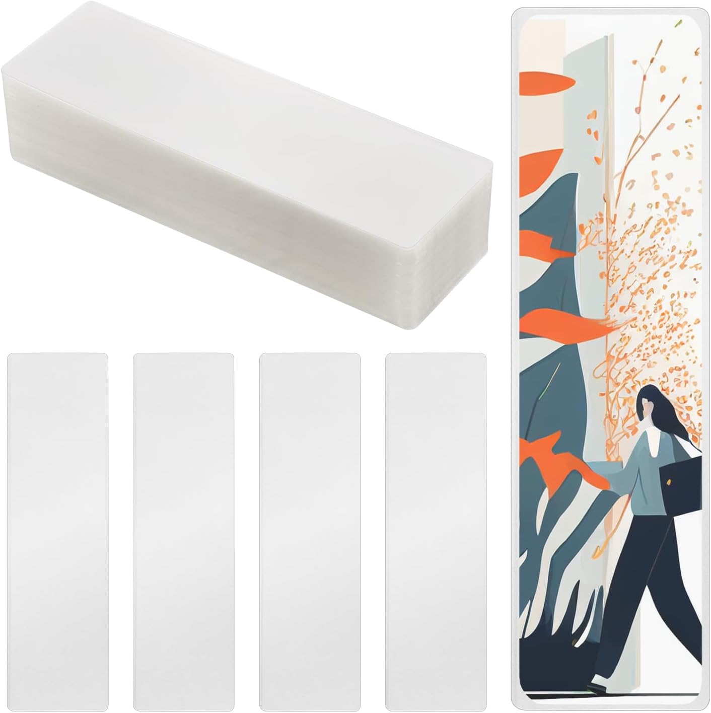 Amazon.com : 200pcs Bookmark Laminating Pouches, 2.36x8.5 Inch Photo ...