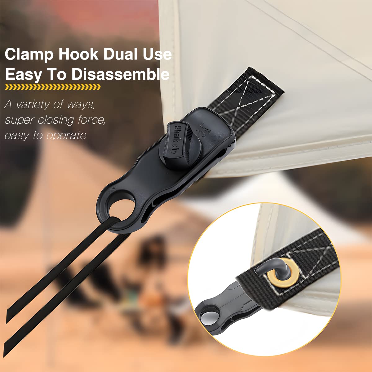 Alligator Mouth Clamps COZYLIFE 10Pcs Tarp Clip Hooks - Heavy Duty Lock ...