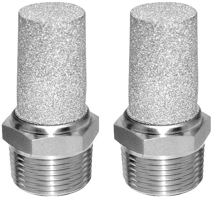 Amazon.com: uxcell Exhaust Muffler PT 1/4 Male Thread Sintered ...