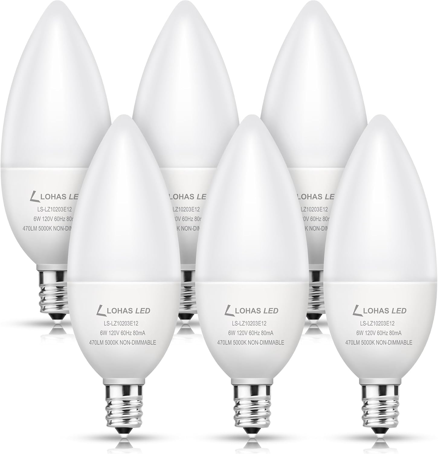 Amazon.com: LOHAS - Bombillas LED E12 para candelabros equivalentes a ...