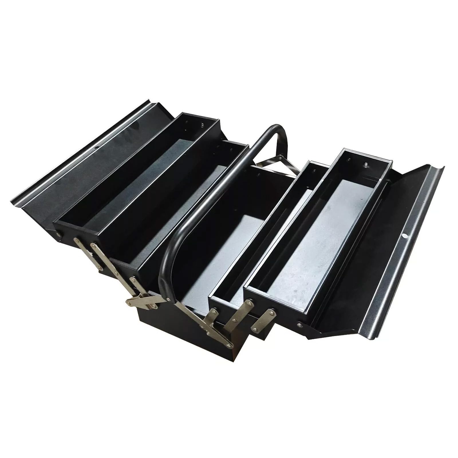 Heavy Duty Metal Tool Box – Large 5 Tray Cantilever Storage Toolbox ...