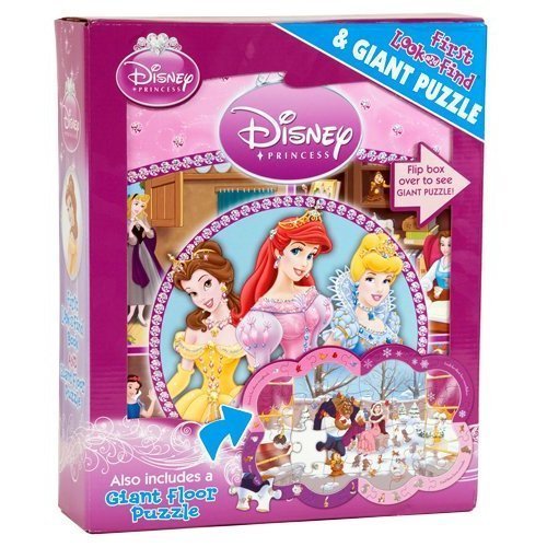 Disney Princess First Look and Find Book & 40-Piece Giant Puzzle: Bob ...