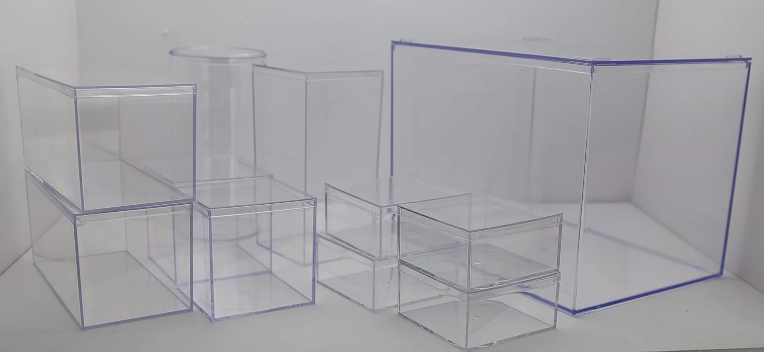 Amazon.com: Gary Plastic Packaging Clear Large Rigid Plastic Box 12.5 ...