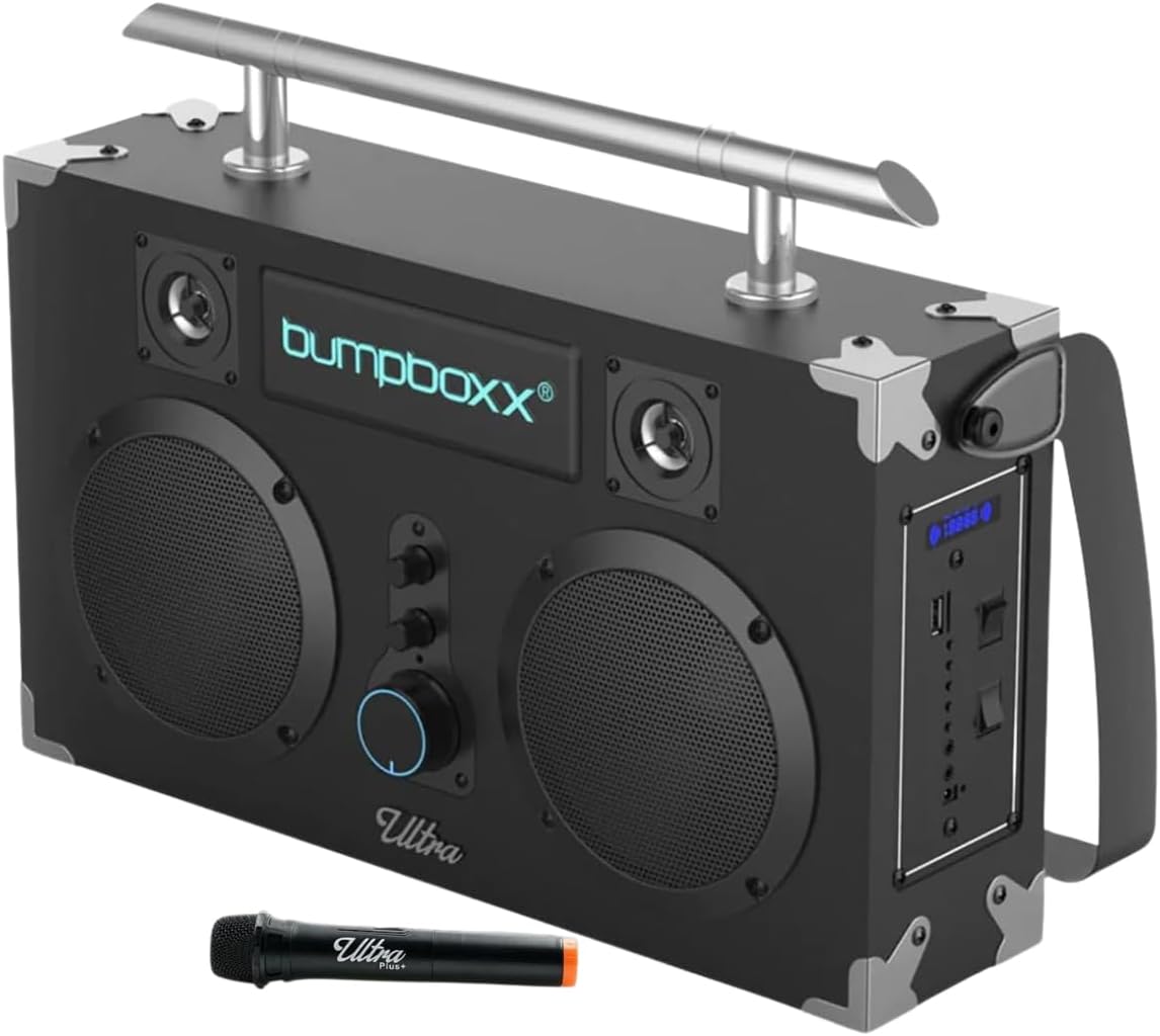 Amazon.com: Bumpboxx Bluetooth Boombox Ultra Plus | Retro Boombox with ...