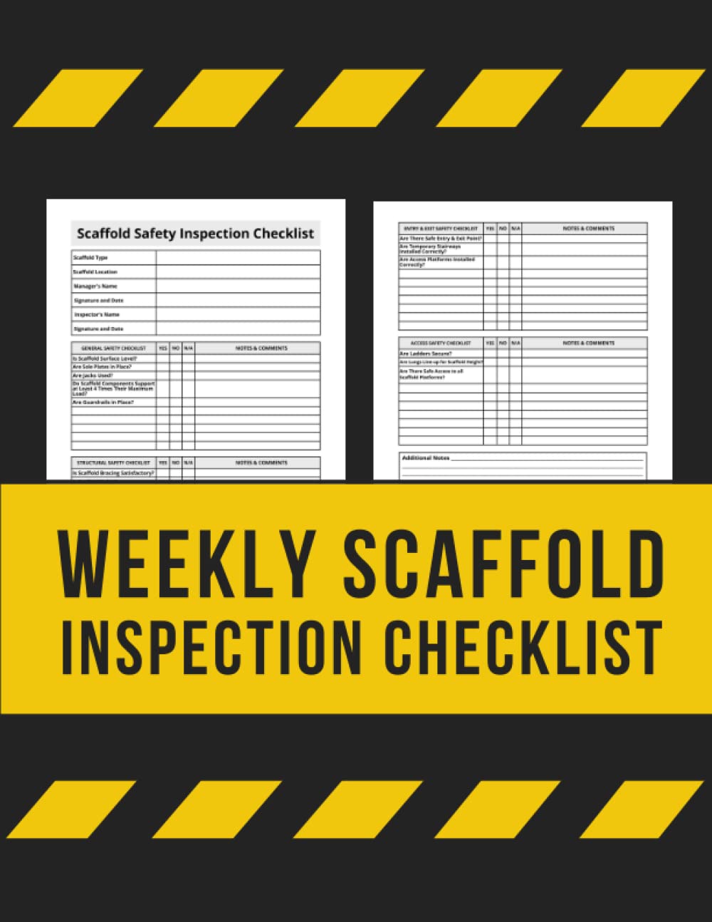 Buy Weekly Scaffold Inspection Checklist: Construction Site Routine ...