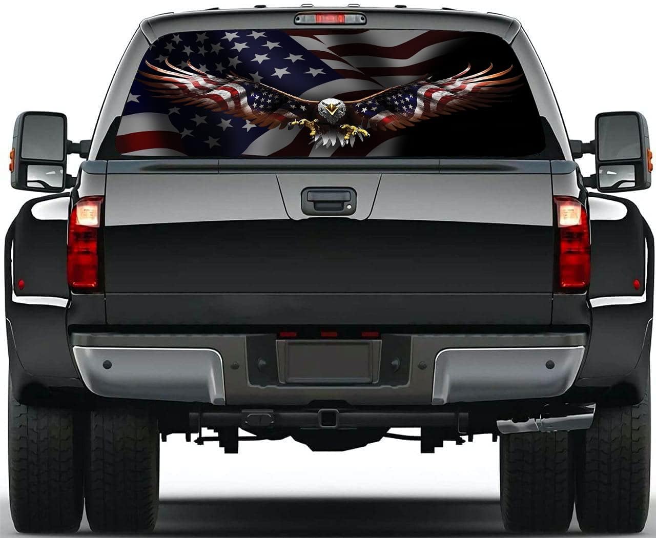 Amazon.com - Trucks Sliding Rear Windows Decals Bald Eagle American ...