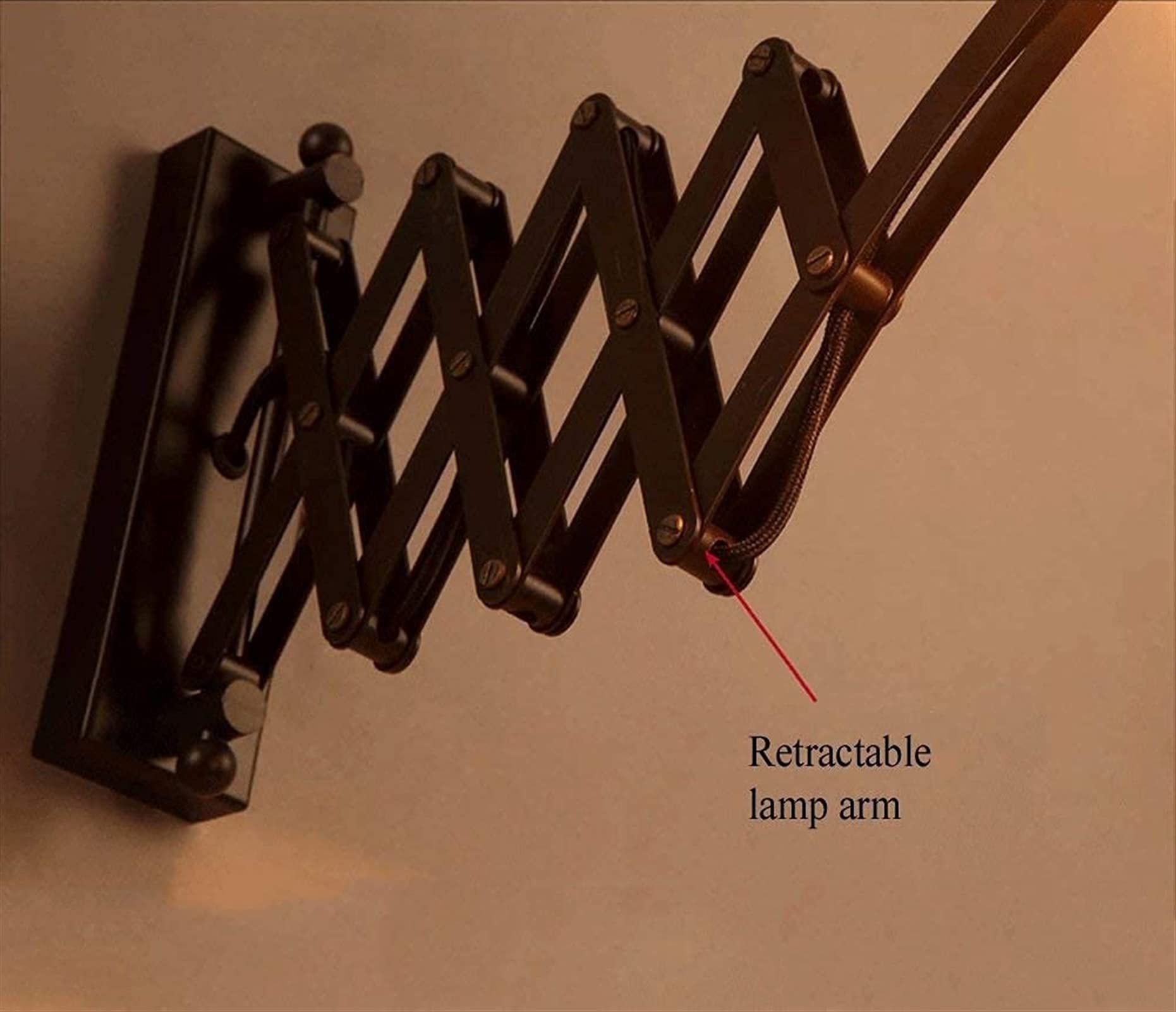 Retractable Wall Mount Light Adjustable Swing Arm LED Wall Sconce