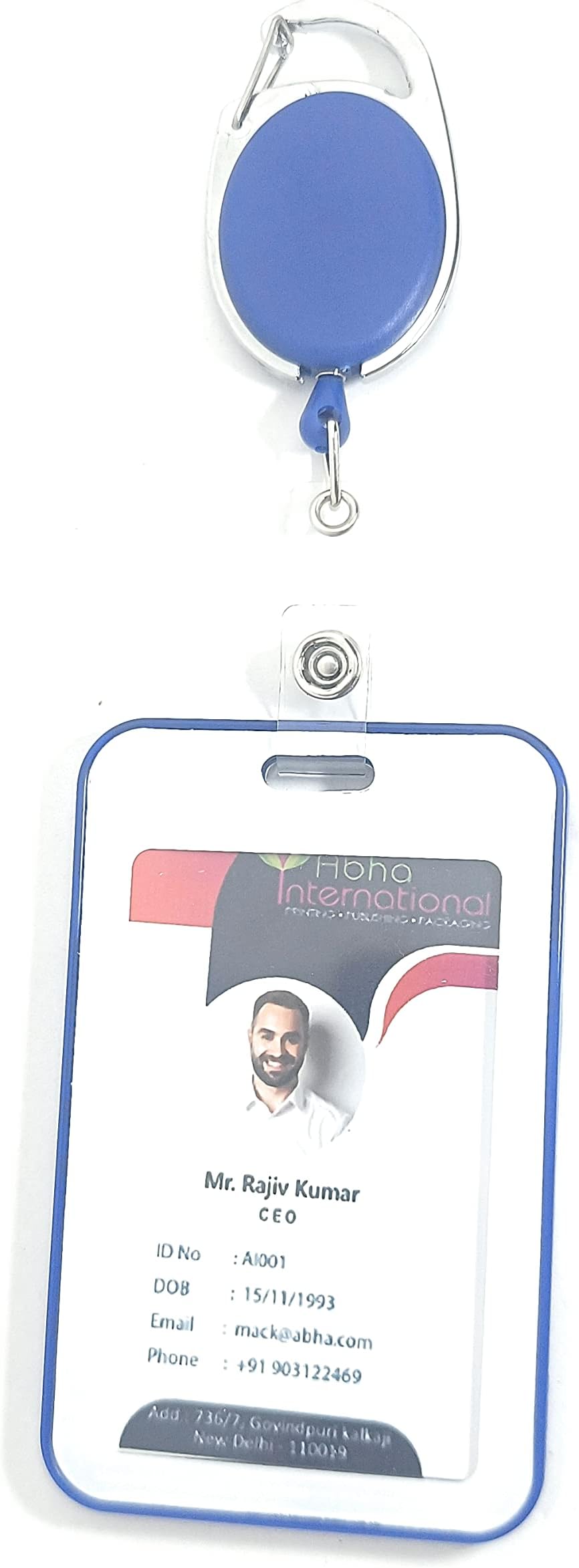 Shining Zon Plastic Box ID Card Holder Id Badge, Vertical, Double Sides ...