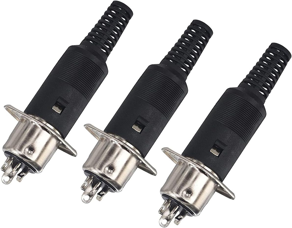 Amazon.com: jing 6 Pin DIN Male Plug Female Adapter Socket Panel Mount ...