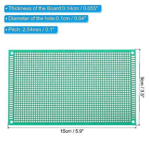 PATIKIL 5.9″ x 3.5″ PCB Board Circuit, 5 Pcs Prototype Perfboard Solder ...