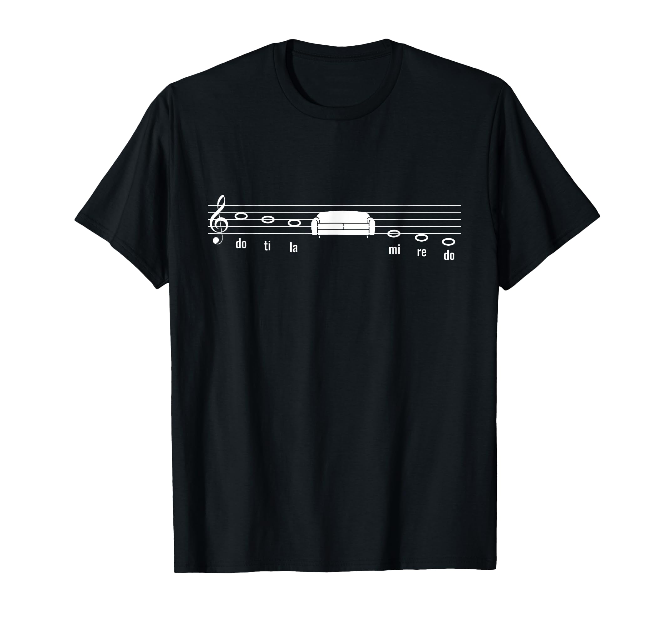 Amazon.com: Funny Music Pun Musical Scale Sofa T-Shirt T-Shirt ...