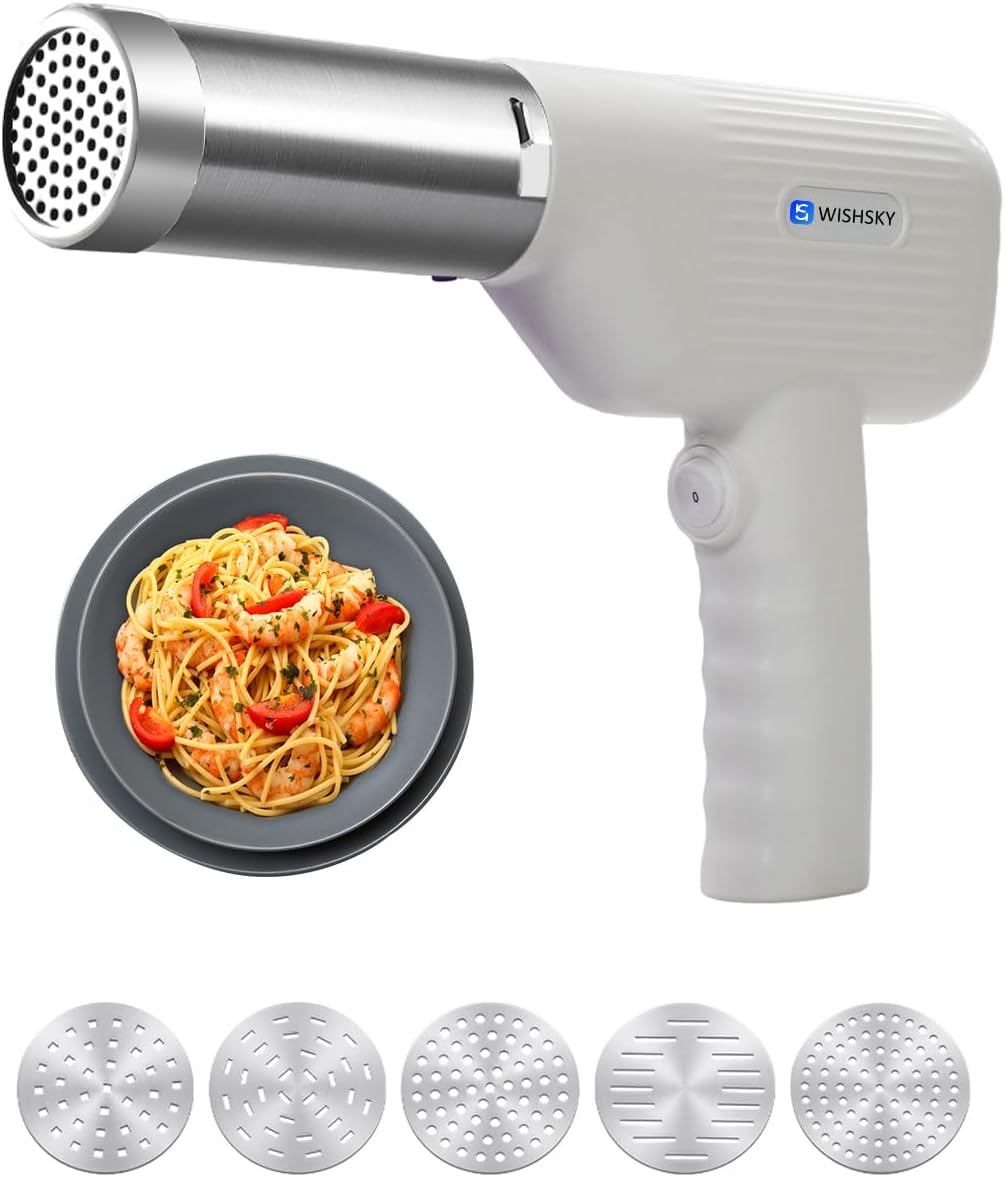 Amazon.com: Handheld Electric Pasta Maker, 5-in-1 Cordless Pasta ...