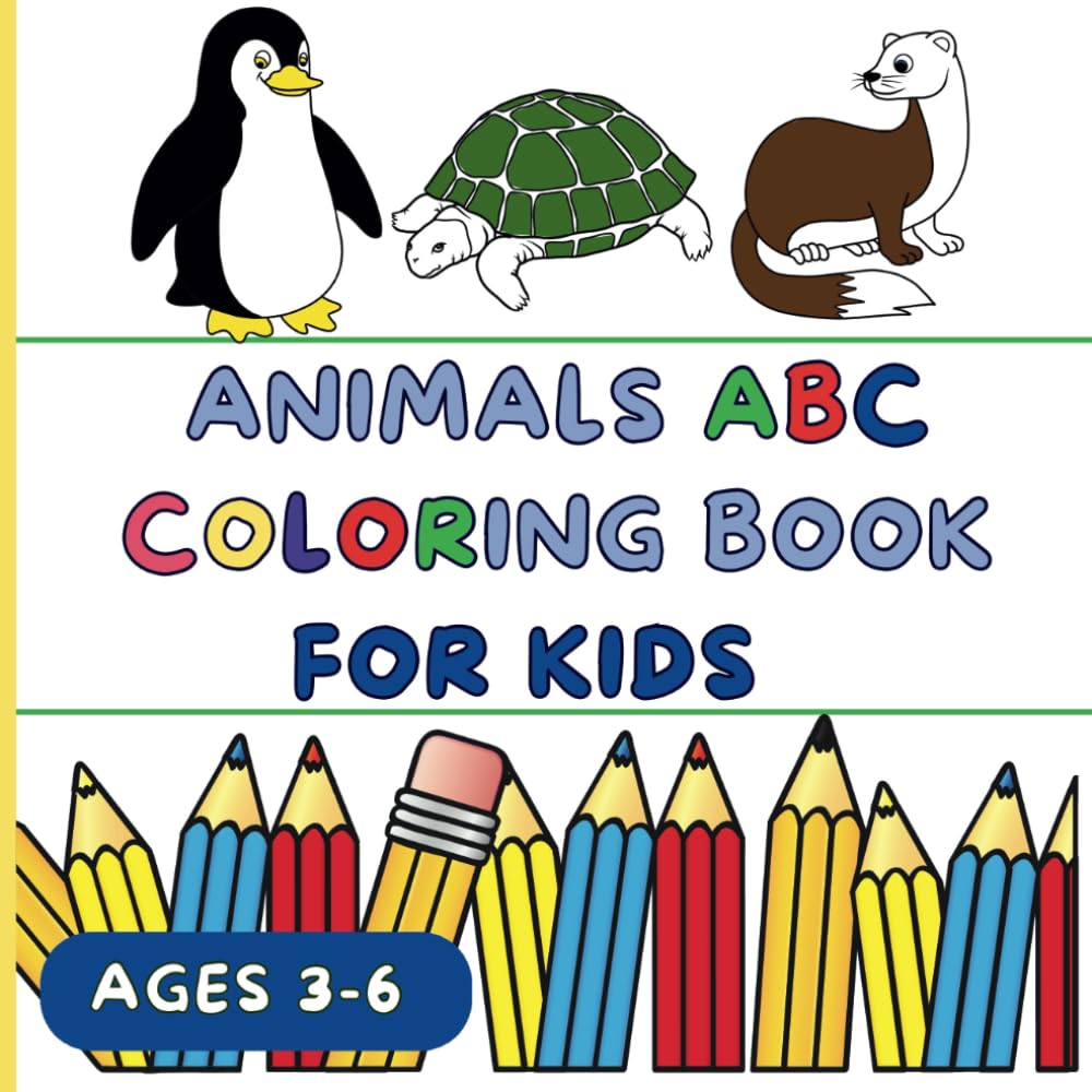 Animals ABC Coloring Books for Kids 3-6 | Coloring Book Animals Kids ...
