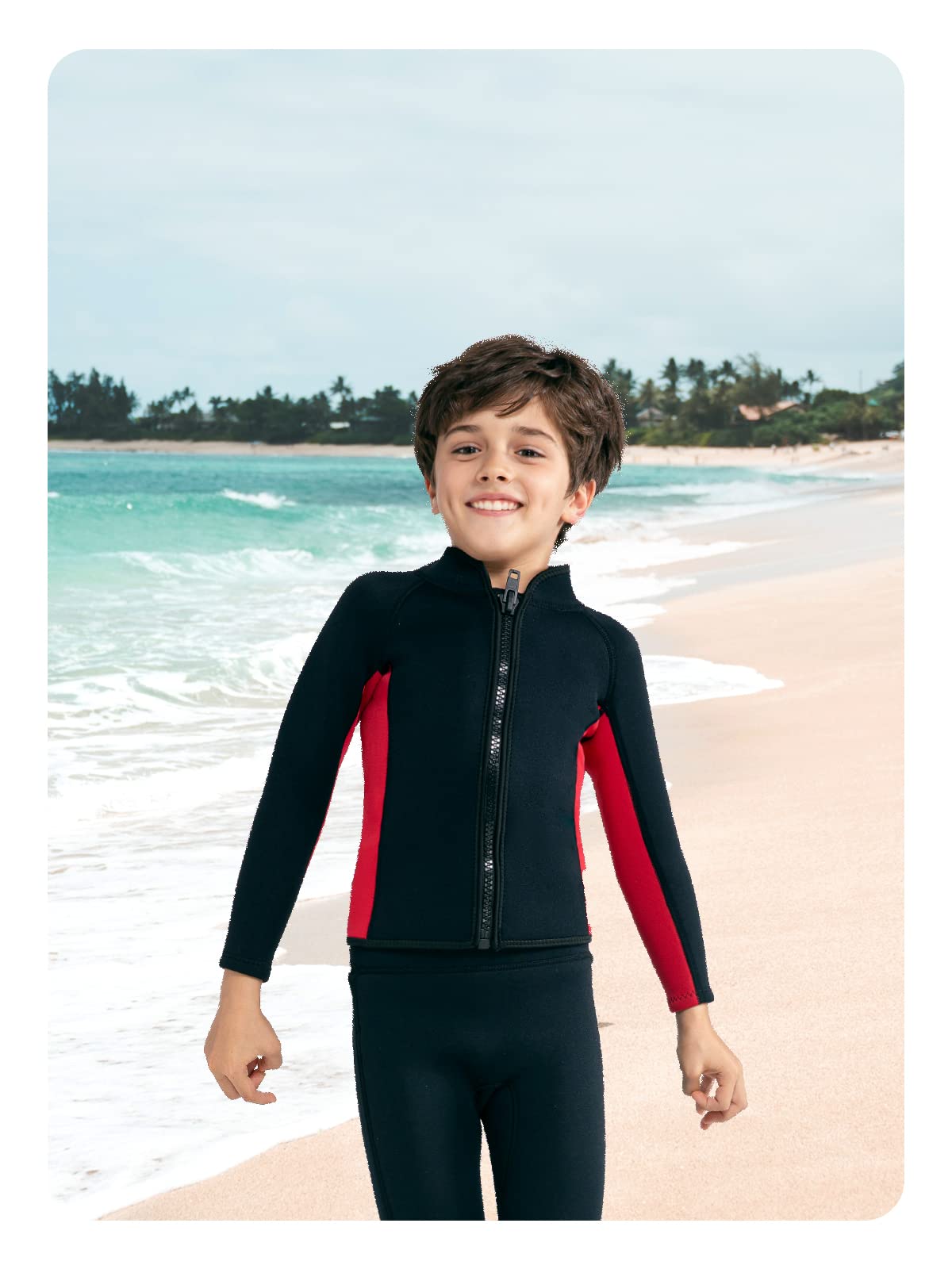 Snapklik.com : Kids Wetsuit Top Jacket For Toddlers Boys Girls 3mm ...