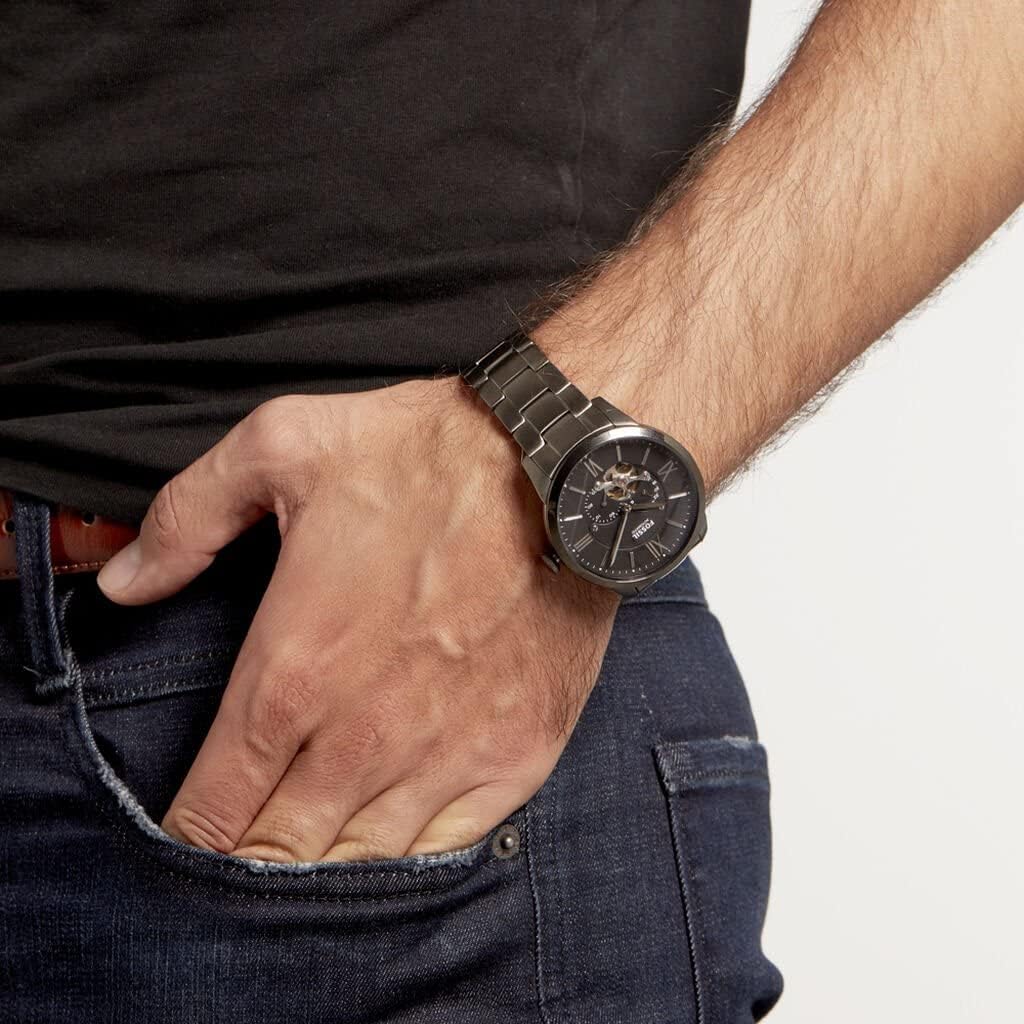 Fossil Townsman Automatic Smoke Stainless Steel Watch, ME3172 : Buy ...