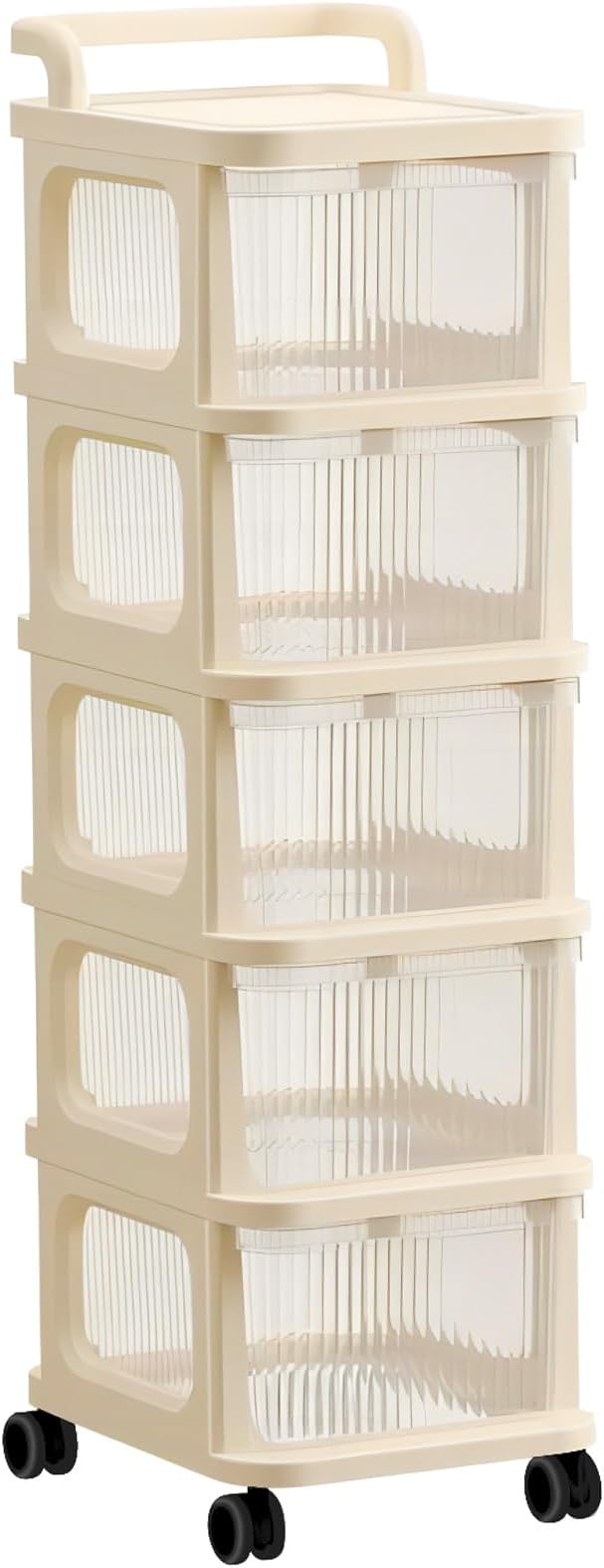 Amazon.com: Shozafia 5-Drawer Rolling Storage Cart on Wheels, Craft ...