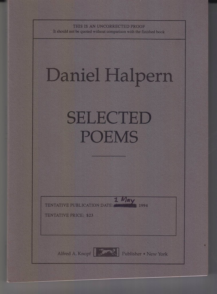 Selected Poems: Halpern, Daniel: 9780679765653: Amazon.com: Books