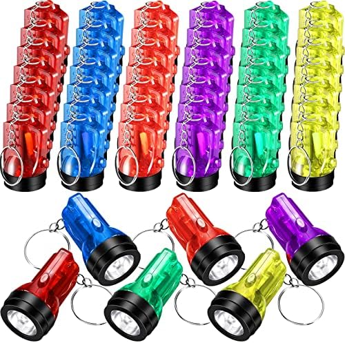 Tatuo 20 Pieces Mini Flashlights Keychain 5 Bulbs LED Keychain for ...