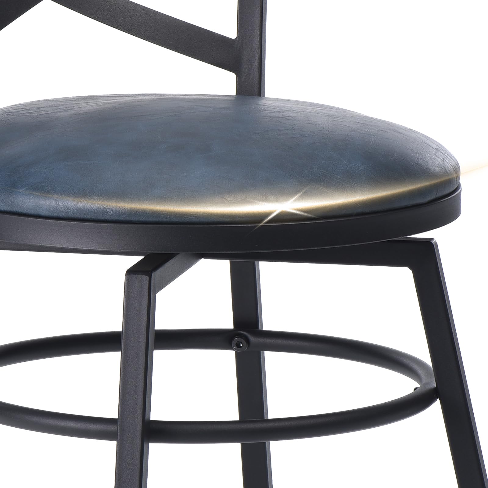 Upholstered Dining Room Chairs Set of 2,Swivel Dining Chair with Faux ...