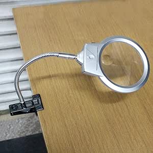 Amazon.com: Led Magnifying Table Reading Light Clip-on Table Magnifier ...