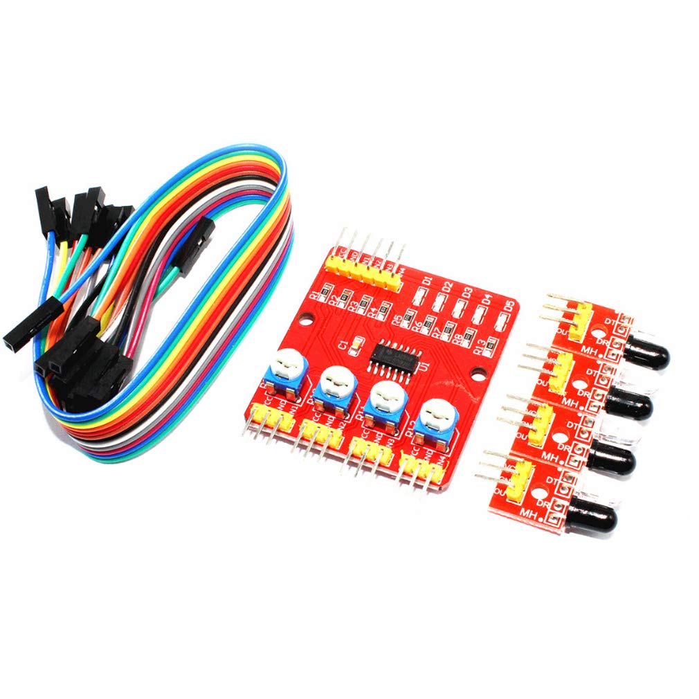 Buy HiLetgo Four-Way Infrared Tracing Module 4 Channel Infrared Tracking Module Obstacle ...