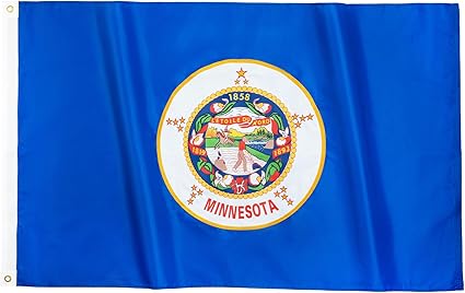 Amazon.com : ROTERDON Minnesota State Flags 3x5 FT, Embroidered Double ...
