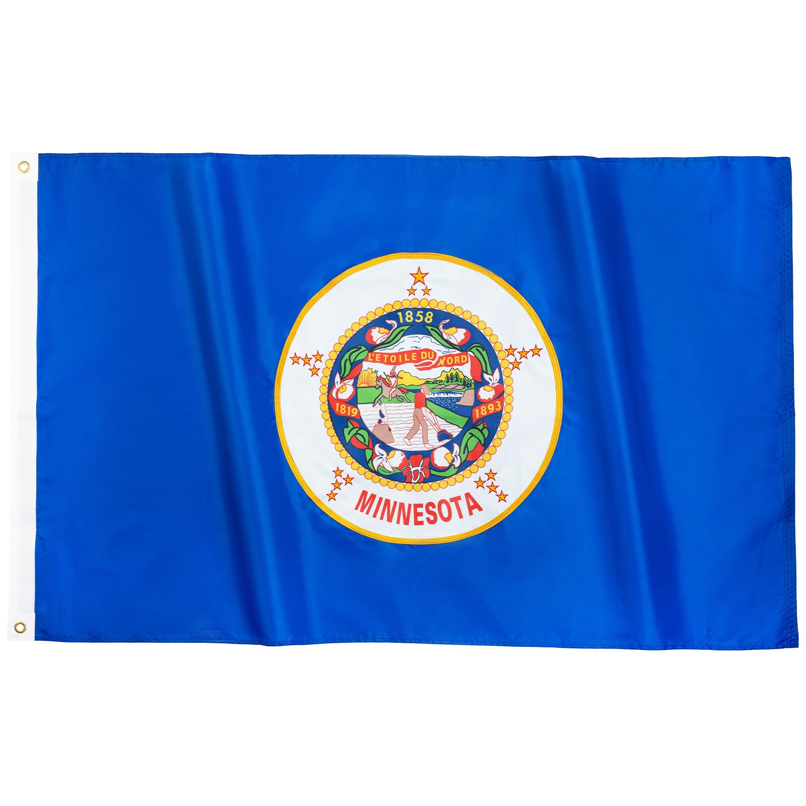 Amazon.com : ROTERDON Minnesota State Flags 3x5 FT, Embroidered Double ...