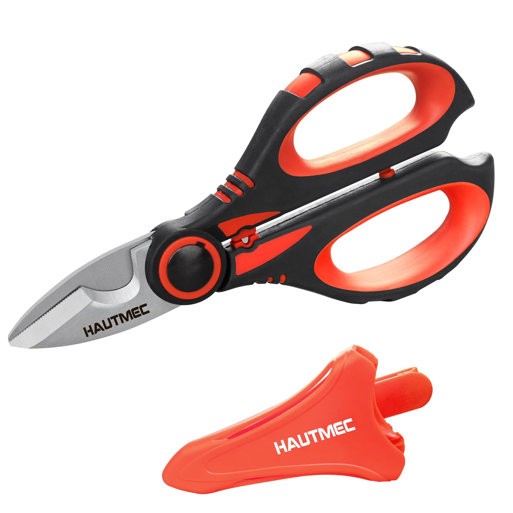 HAUTMEC Electrician Scissors, 6-1/4" Professional Electrician Shears ...