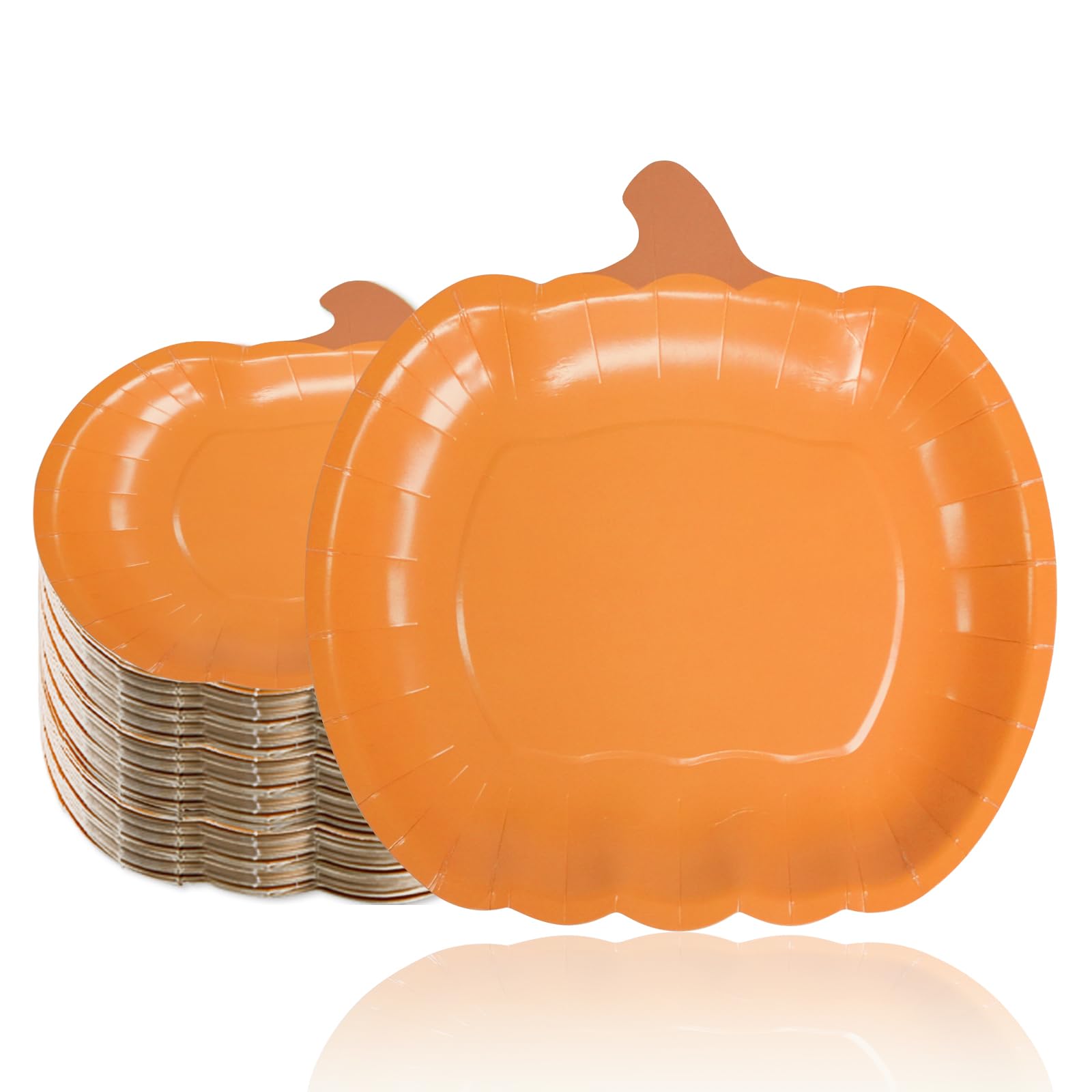 Amazon.com | XIENBLOC 60pcs Thanksgiving Party Plates Pumpkin Paper ...