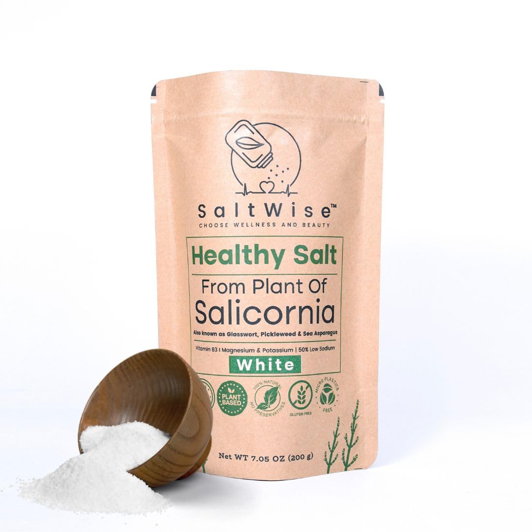 Amazon.com : SaltWise Salicornia White Salt – Low Sodium Salt ...