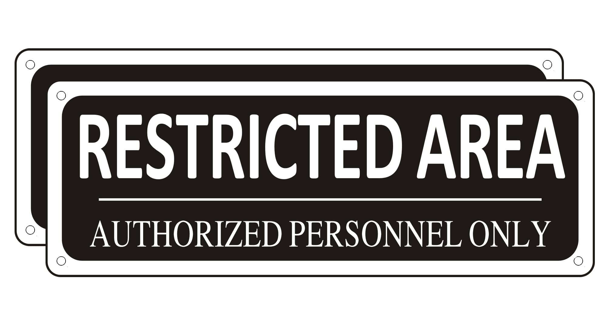 I Cowfun Restricted Area Sign Authorized Personnel Only 2 Pack ...